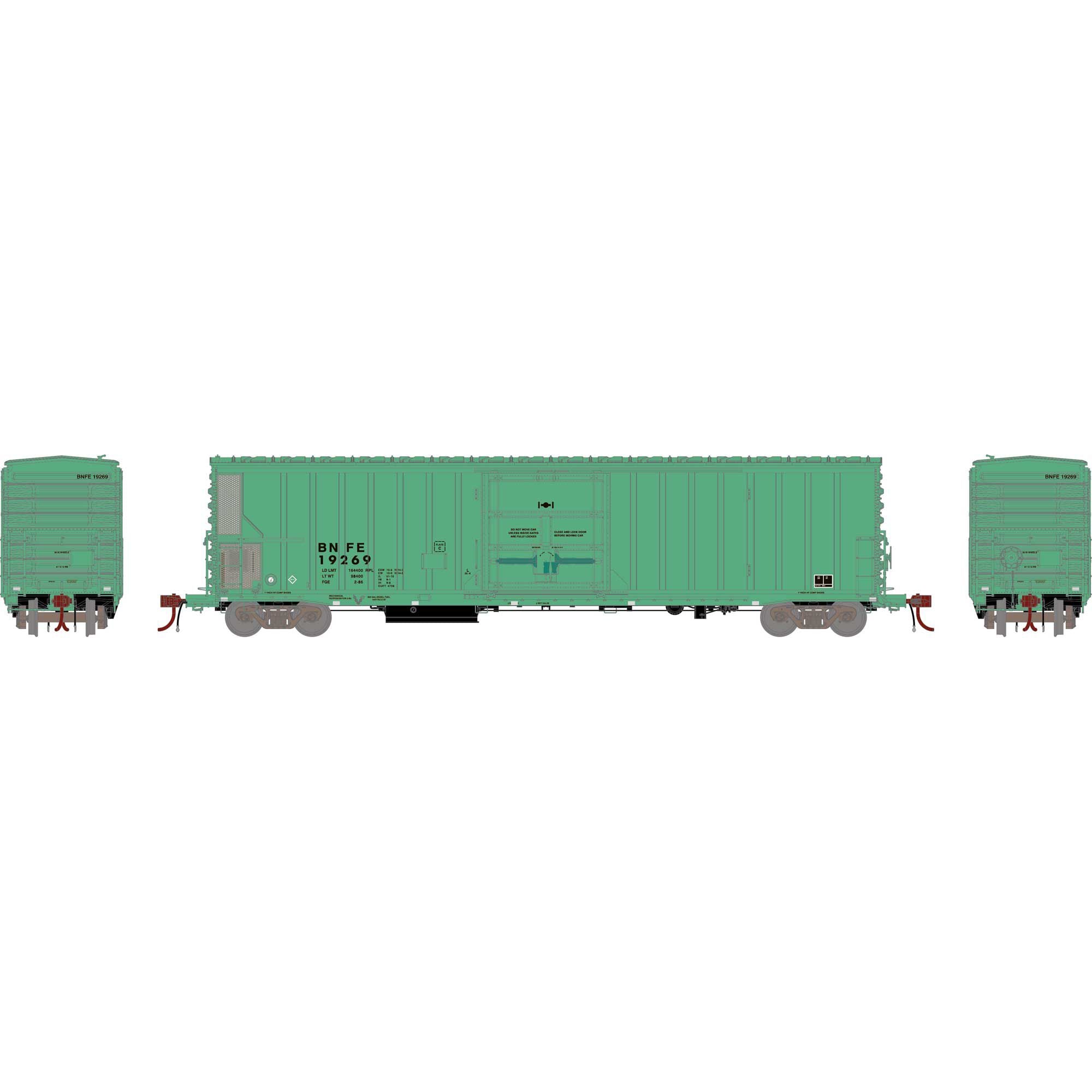 57' FGE Mechanical Reefer w/Sound, BNFE Primed For Grime 'Faded Green ...