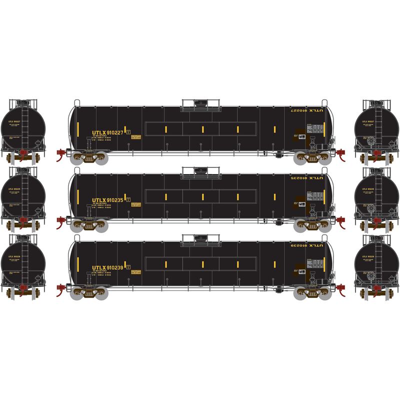 Union Tank Car UTC 33,000 Gallon LPG Flat Panel Tank Car 3-Pack - G255 ...