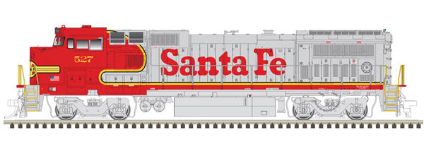 GE Dash 8-40BW Santa Fe ATSF 527 w/Deck Ditch Lights w/ESU LokSound ...