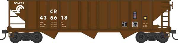 70-Ton 12-Panel 3-Bay Open Hopper Conrail CR 436152 - 42912 : HO ...