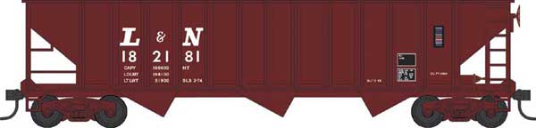 70-Ton 12-Panel 3-Bay Open Hopper Louisville & Nashville L&N 182258 ...