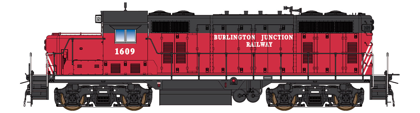EMD GP16 Burlington Junction Railway #1607 Non-Sound Decoder Equipped ...