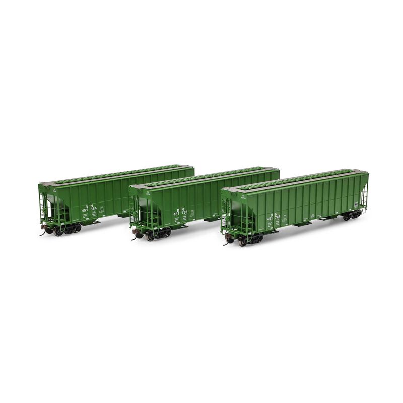FMC 4700 Covered Hopper, Burlington Northern 3-pack - 1317 : HO ...