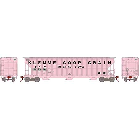 FMC 4700 3-Bay Covered Hopper Ex/Klemme Coop Grain CNW 182966 - 81584 ...