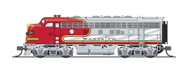 EMD F7A Phase I w/Paragon3 Sound & DCC Santa Fe ATSF 334L - 3801 N Sca – EngineHouse Services LLC