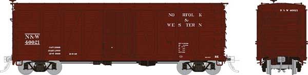 40' USRA Single-Sheathed Wood Boxcar - Norfolk Western - 142009A : HO ...